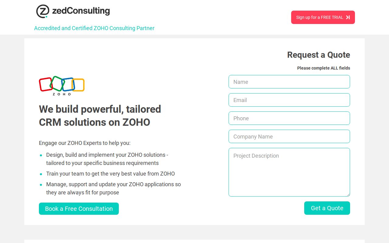 ZED Consulting | ZOHO UK Consulting Partner
